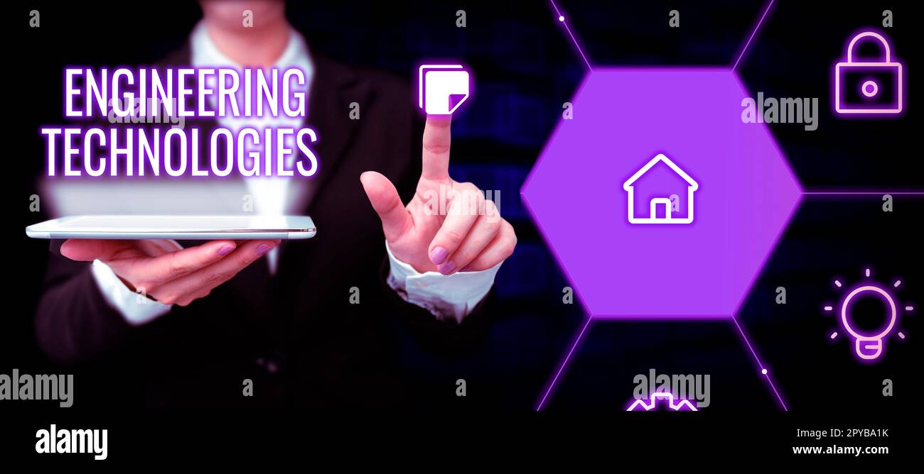 Conceptual caption Engineering Technologies. Business concept deal with ...