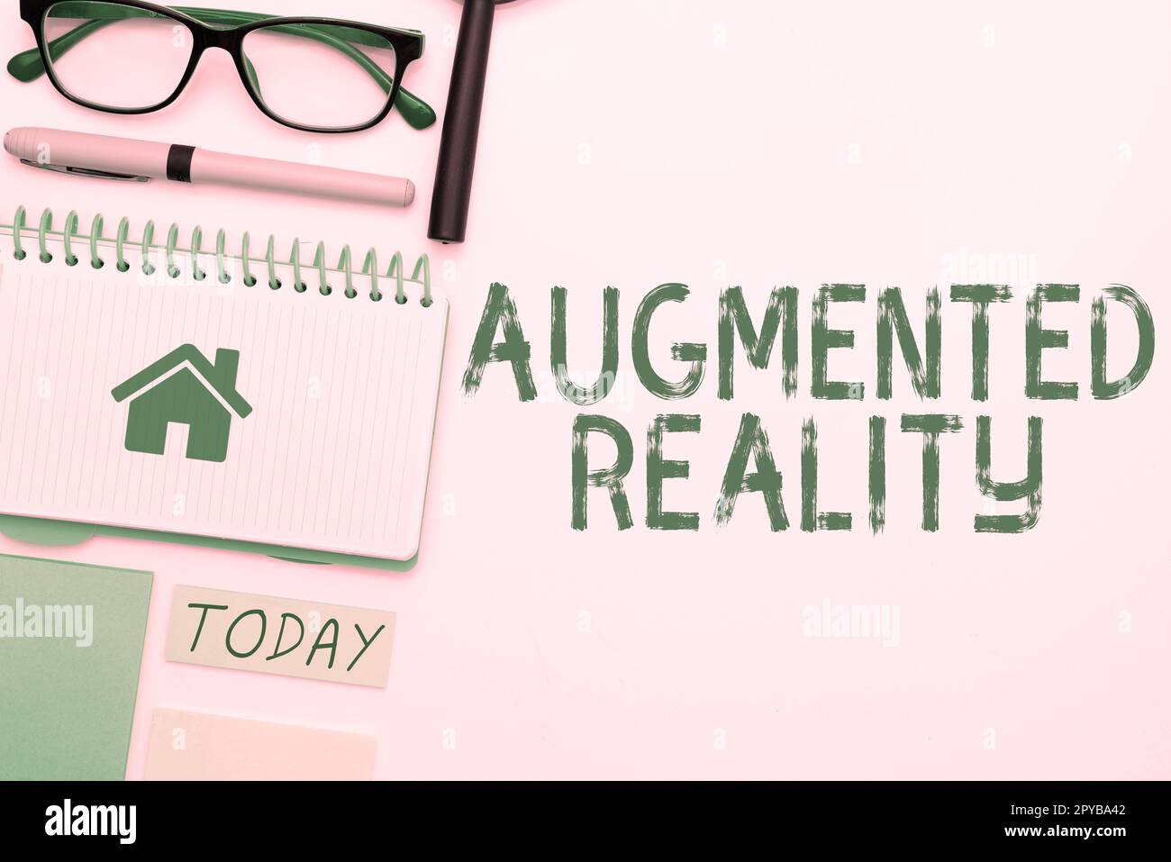 Text sign showing Augmented Reality. Concept meaning technology that ...