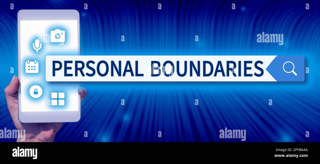 Conceptual display Personal Boundaries. Conceptual photo something that ...