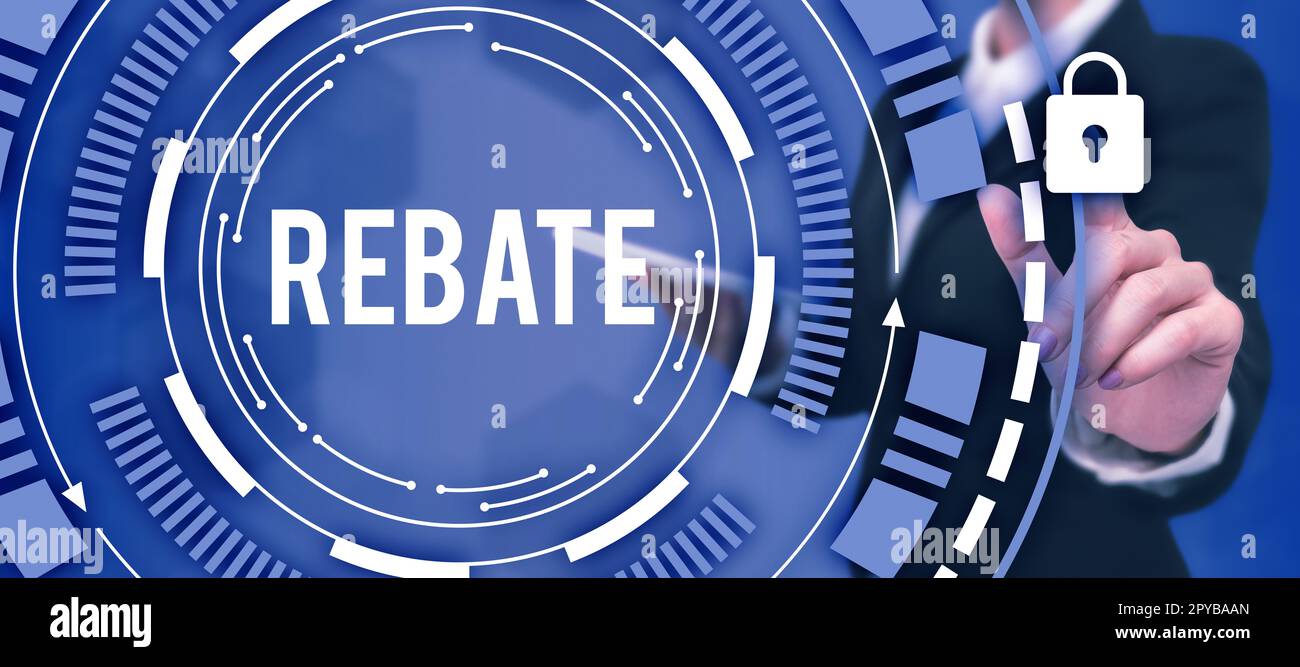 Inspiration showing sign Rebate. Concept meaning Huge rewards that can ...