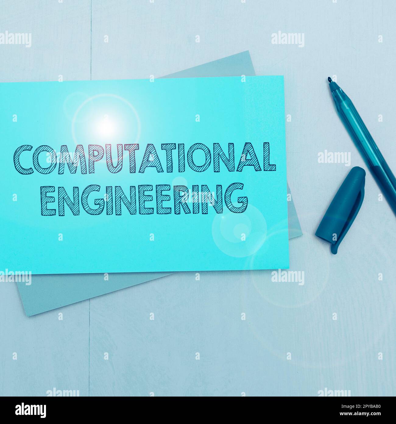 Text caption presenting Computational Engineering. Concept meaning Come ...