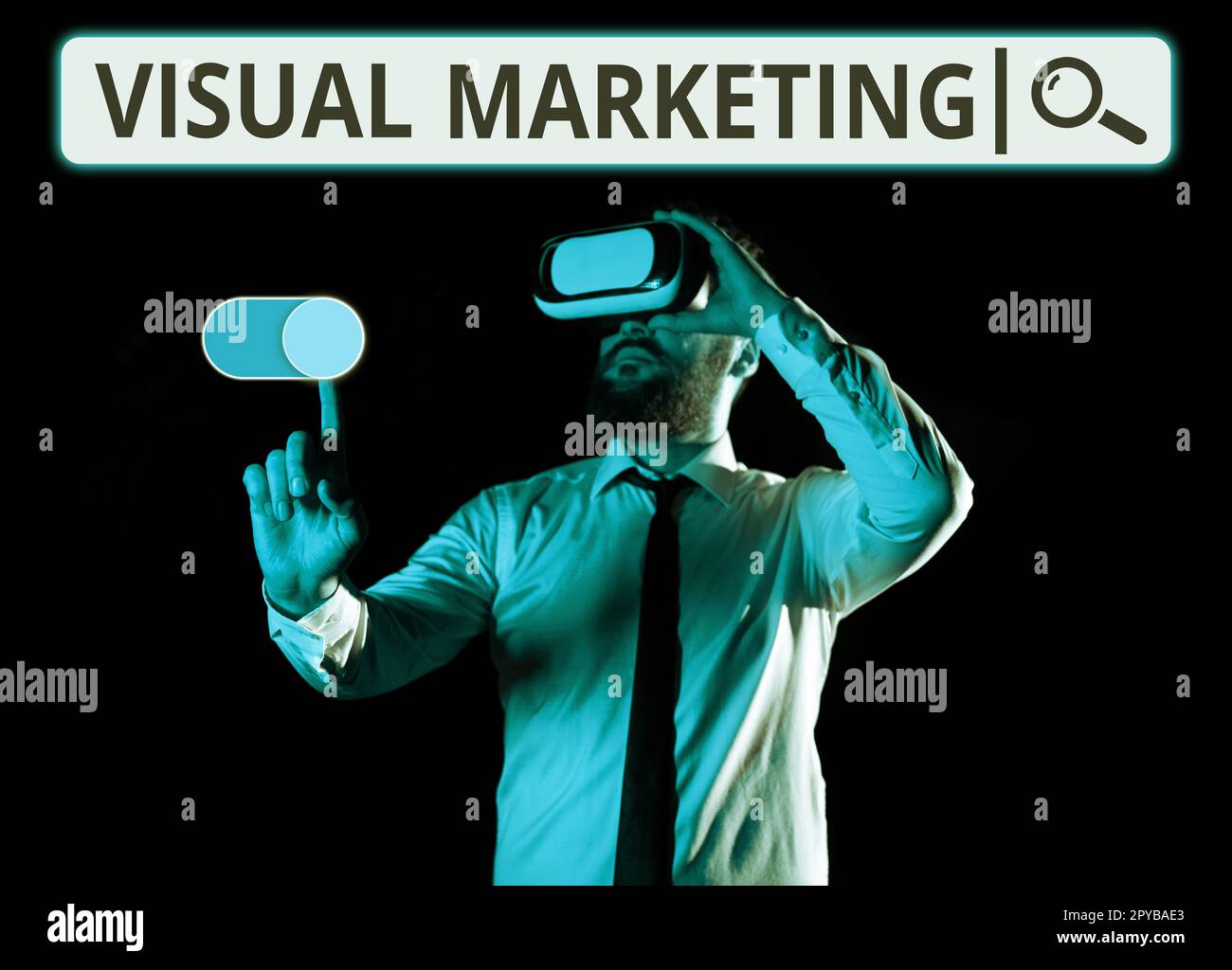 Text caption presenting Visual Marketing. Word for connecting marketing ...