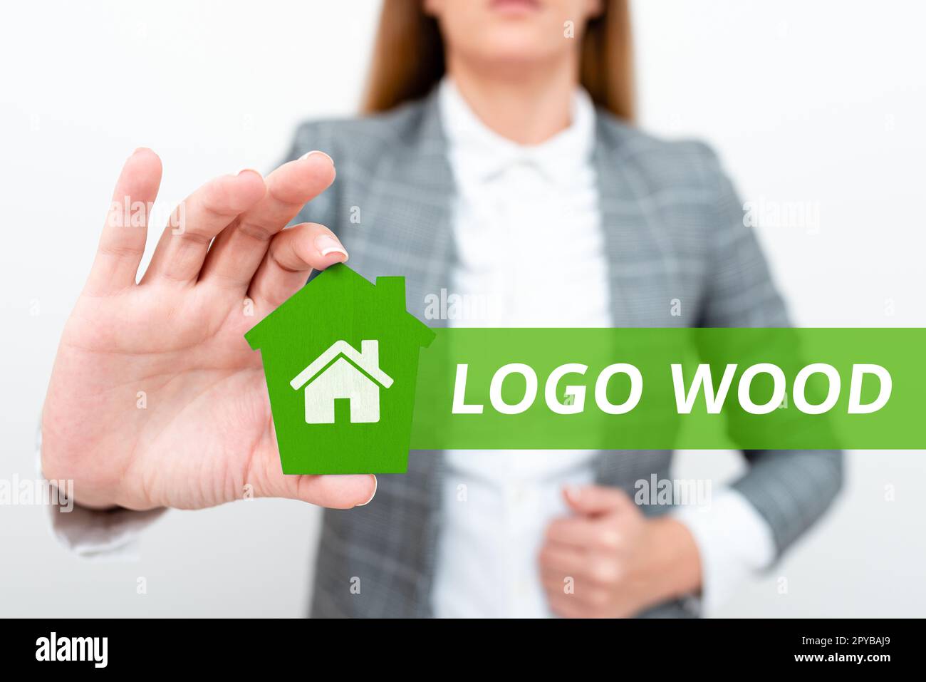 Text caption presenting Logo Wood. Internet Concept Recognizable design ...