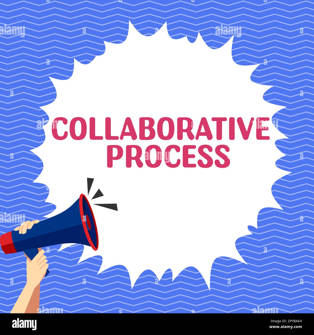 Sign displaying Collaborative Process. Business overview people and ...