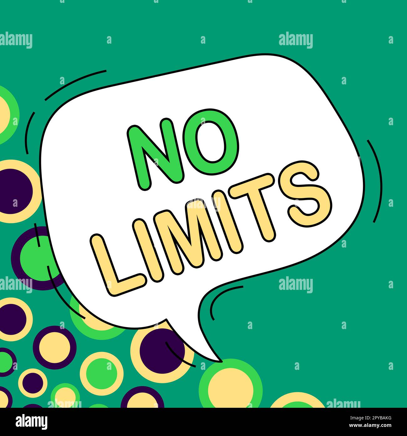 Text caption presenting No Limits. Conceptual photo to do whatever you ...
