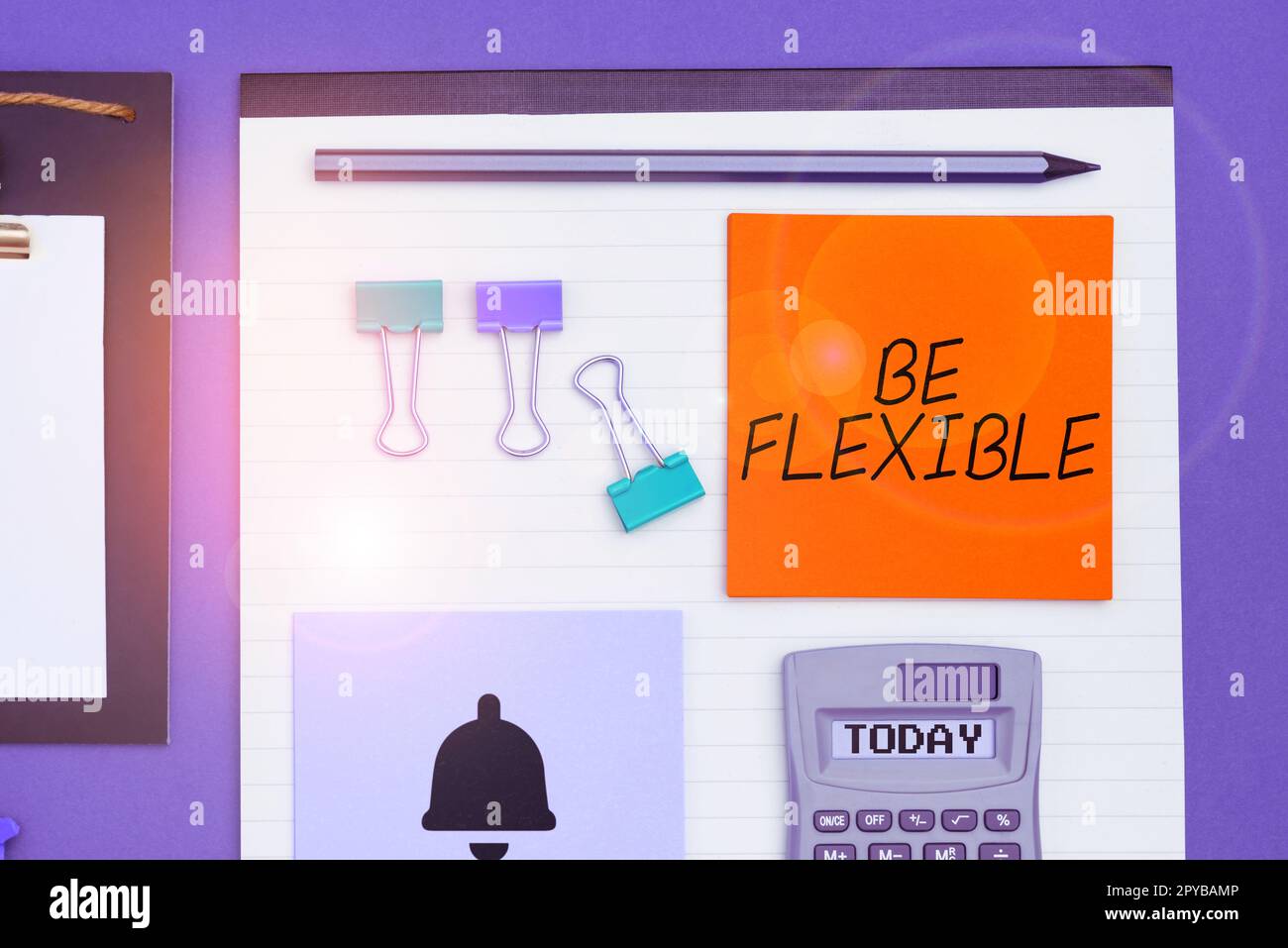 Hand writing sign Be Flexible. Word Written on able to be easily ...