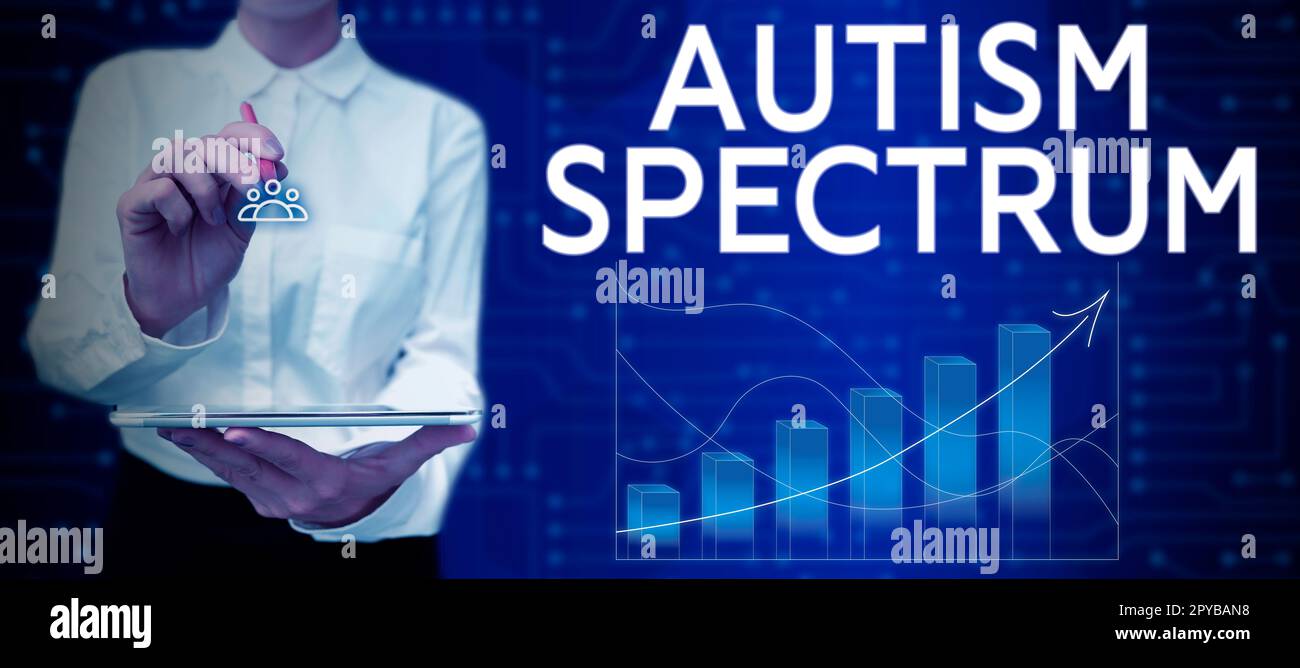 Text showing inspiration Autism Spectrum. Conceptual photo impairments ...