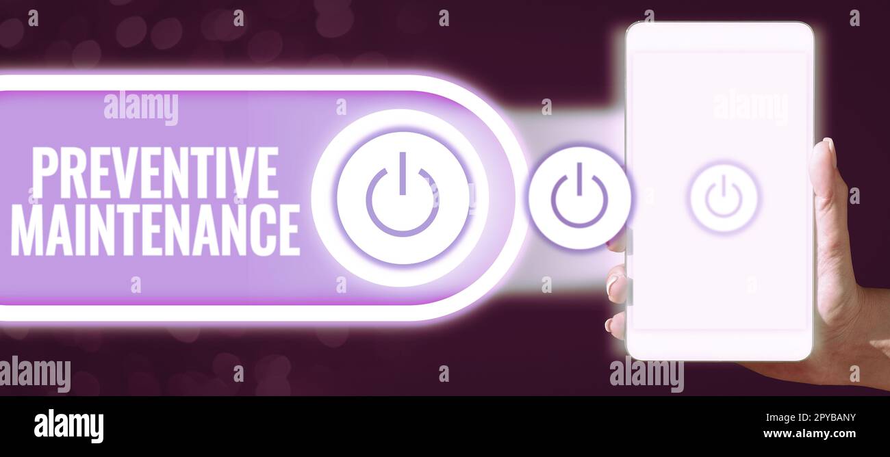 Handwriting text Preventive Maintenance. Concept meaning Avoid ...