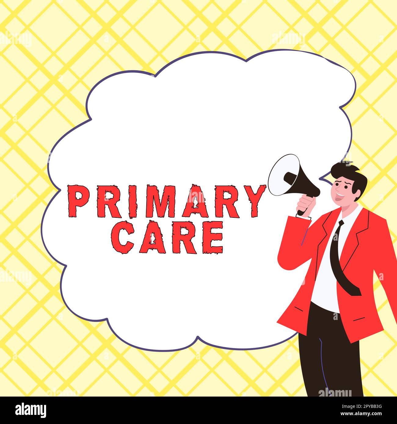 Hand writing sign Primary Care. Concept meaning health care provided by ...