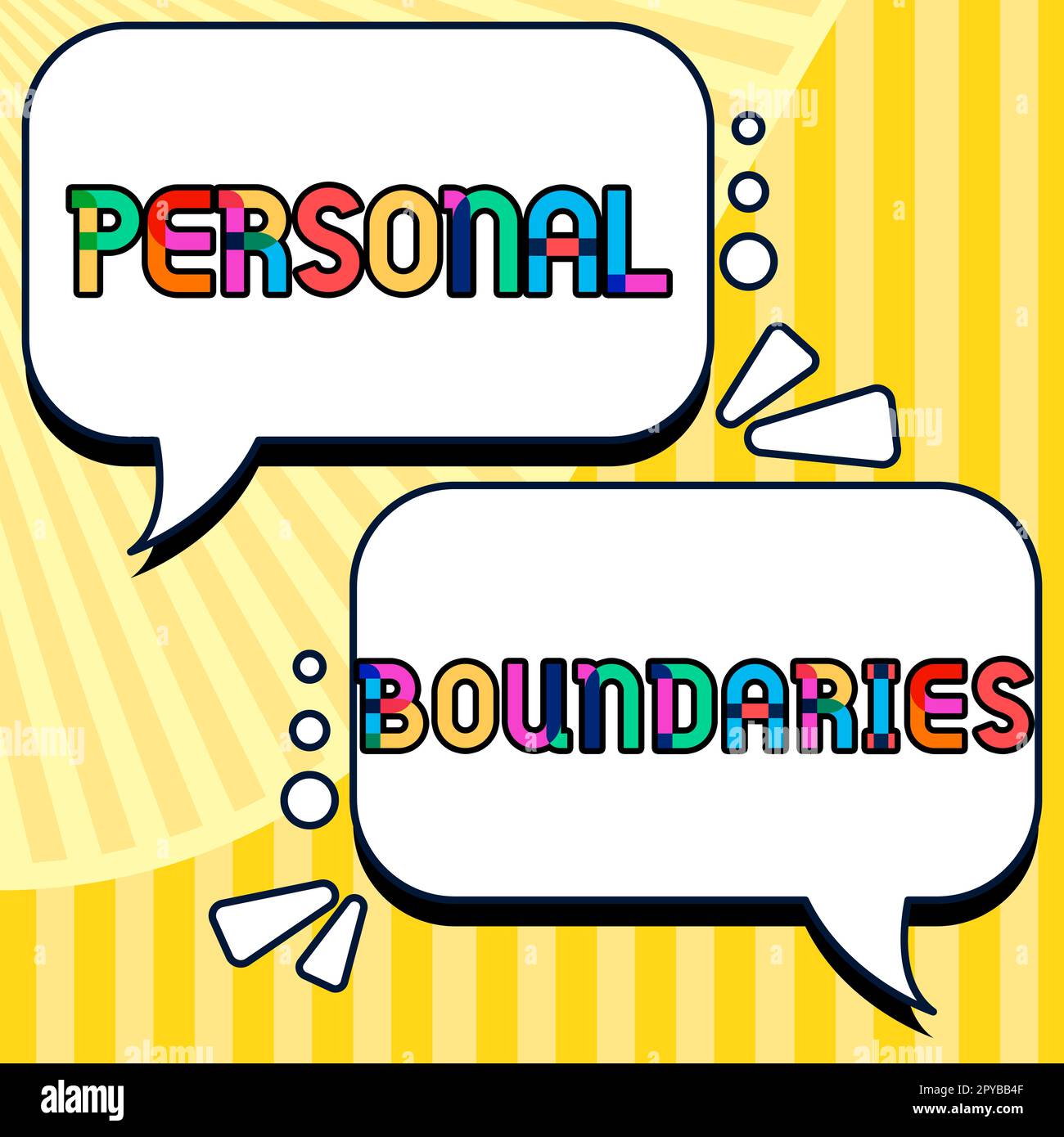 Hand writing sign Personal Boundaries. Word Written on something that ...