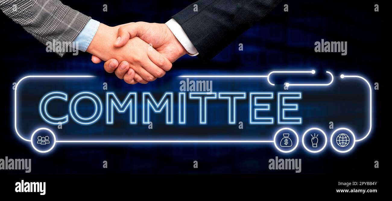 Text showing inspiration Committee. Conceptual photo Group of people ...