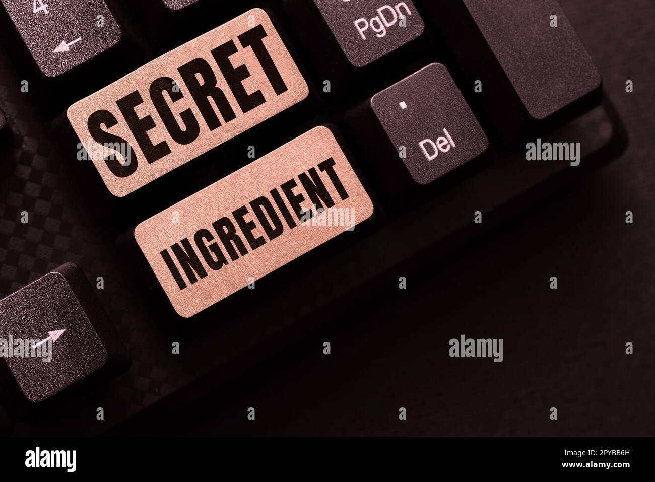 Text sign showing Secret Ingredient. Business concept special technique ...