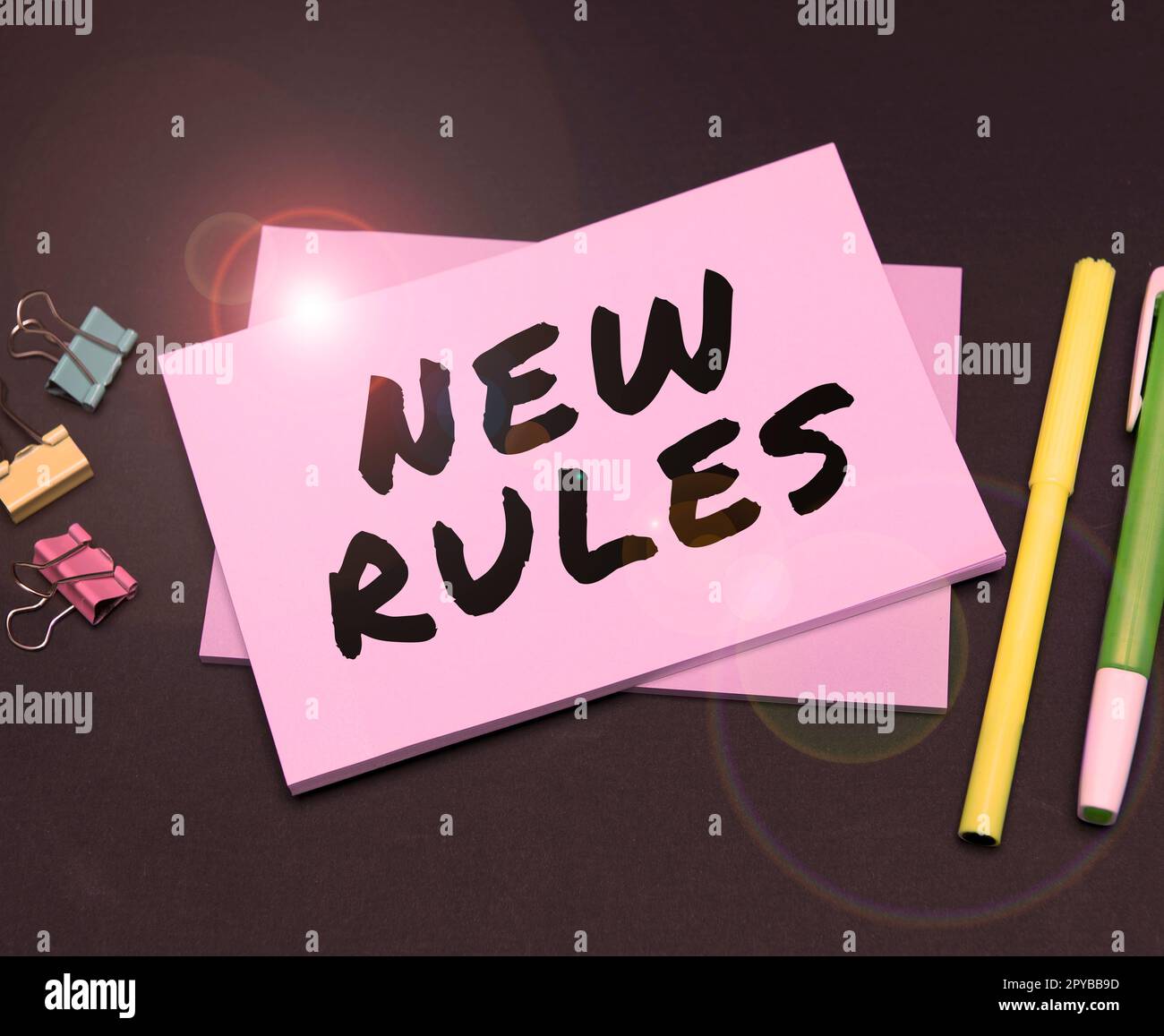 Text caption presenting New Rules. Business idea A state of changing an ...