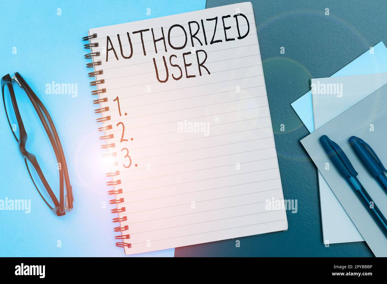 Inspiration showing sign Authorized User. Business overview person ...