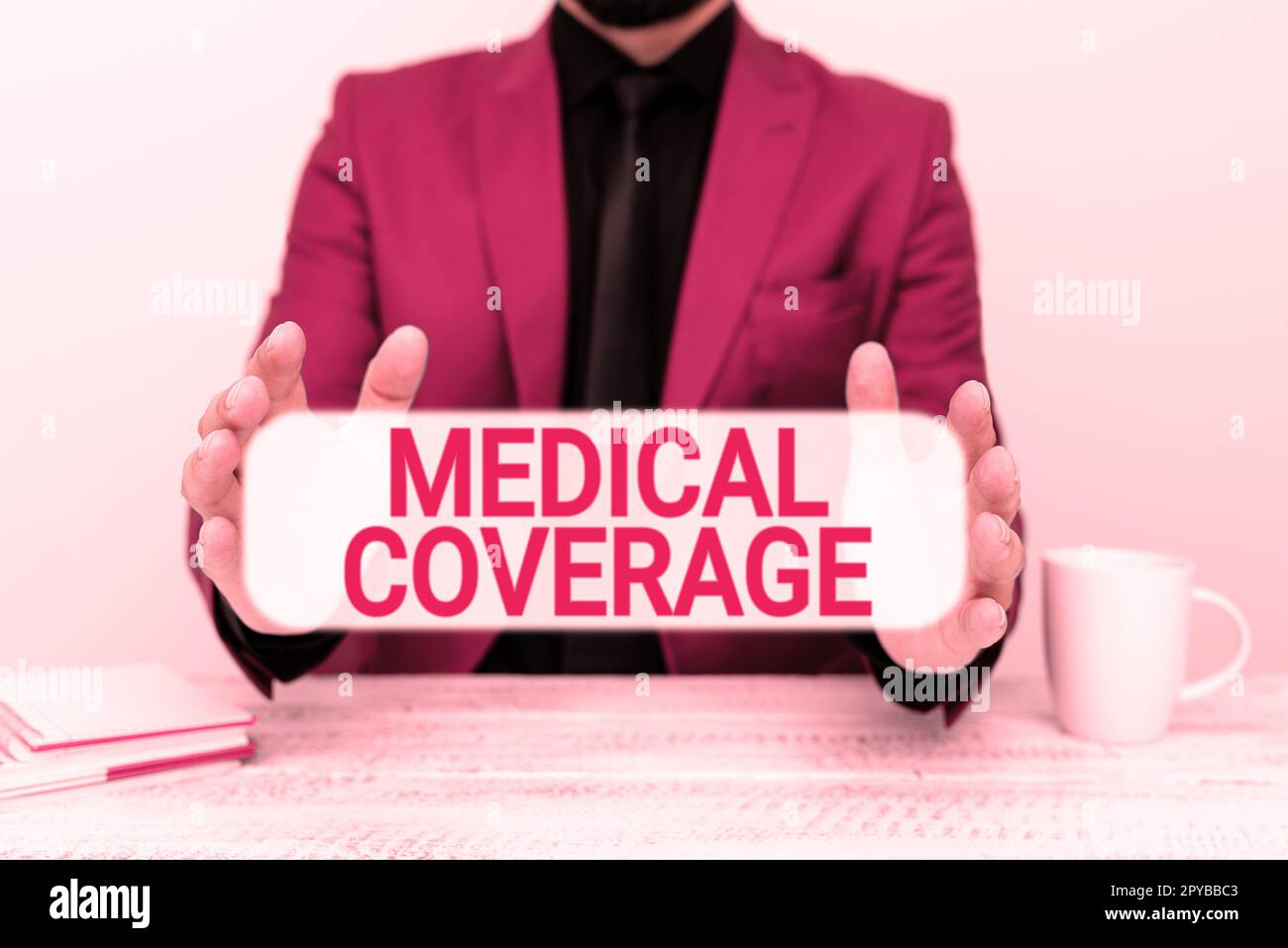Handwriting text Medical Coverage. Business concept inclusion within ...