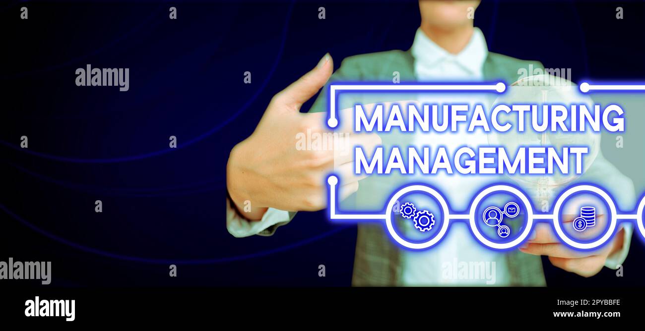 Inspiration showing sign Manufacturing Management. Business concept ...