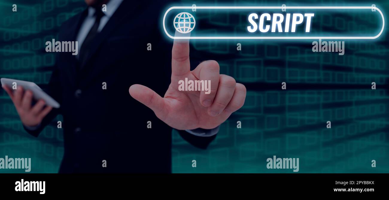 Sign displaying Script. Business idea handwriting as distinct from ...