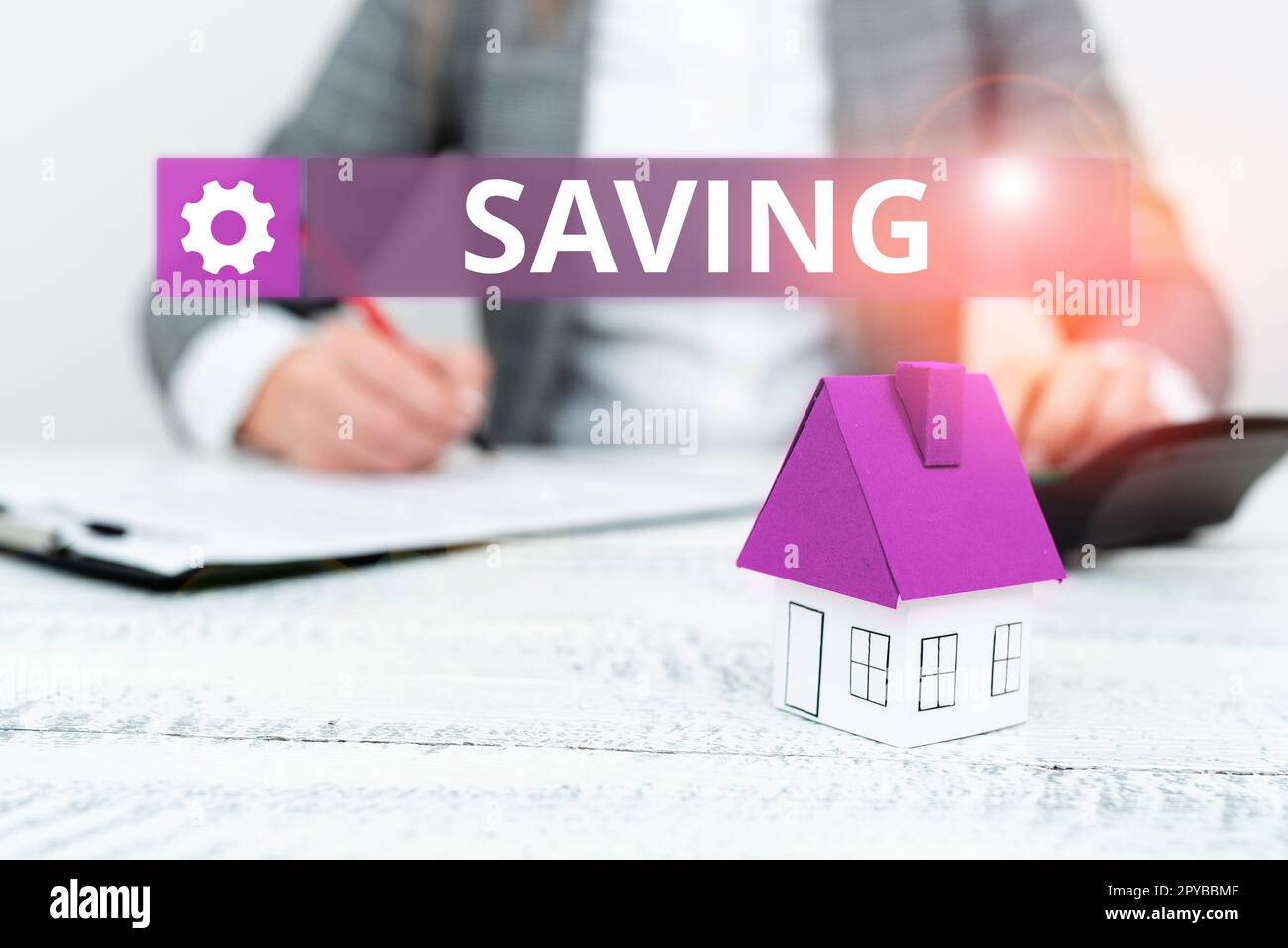 Handwriting text Saving. Business concept economy of or reduction money ...