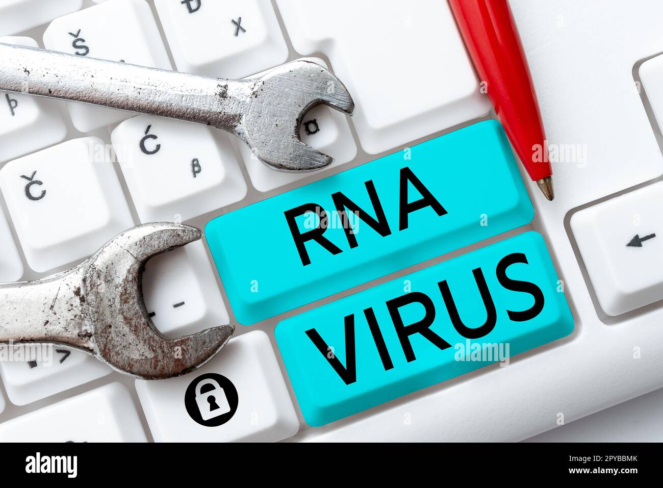 Writing displaying text Rna Virus. Word Written on a virus genetic ...