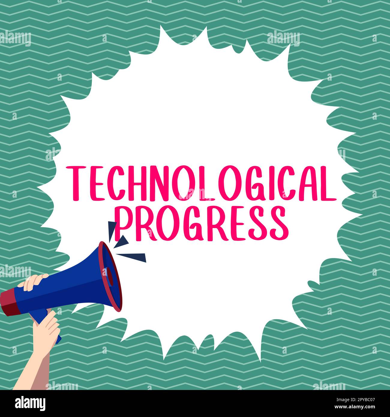 Conceptual caption Technological Progress. Business approach overall ...