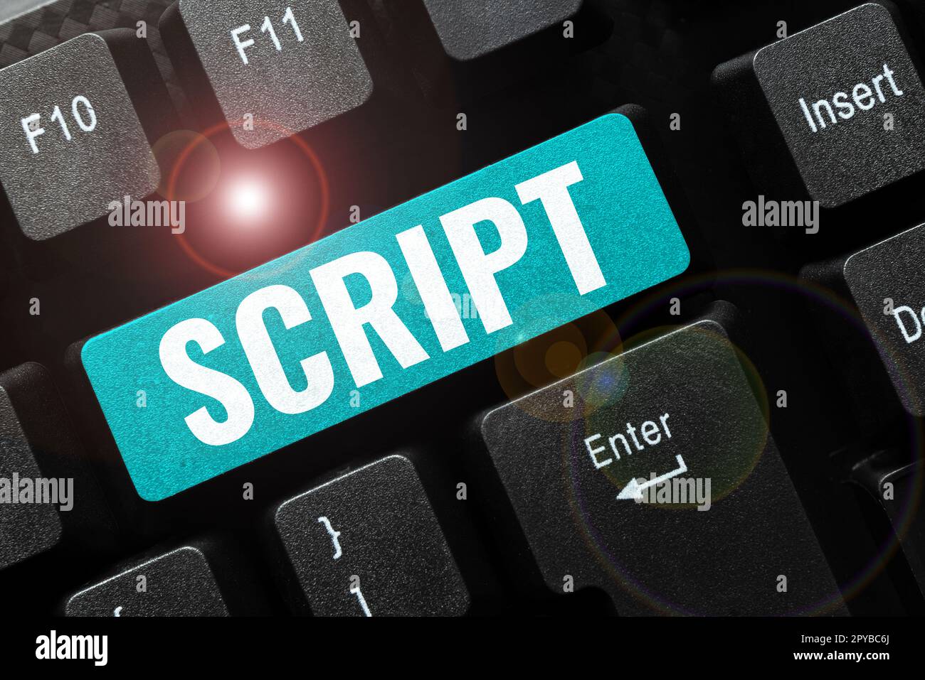 Text Sign Showing Script Word For Handwriting As Distinct From Print