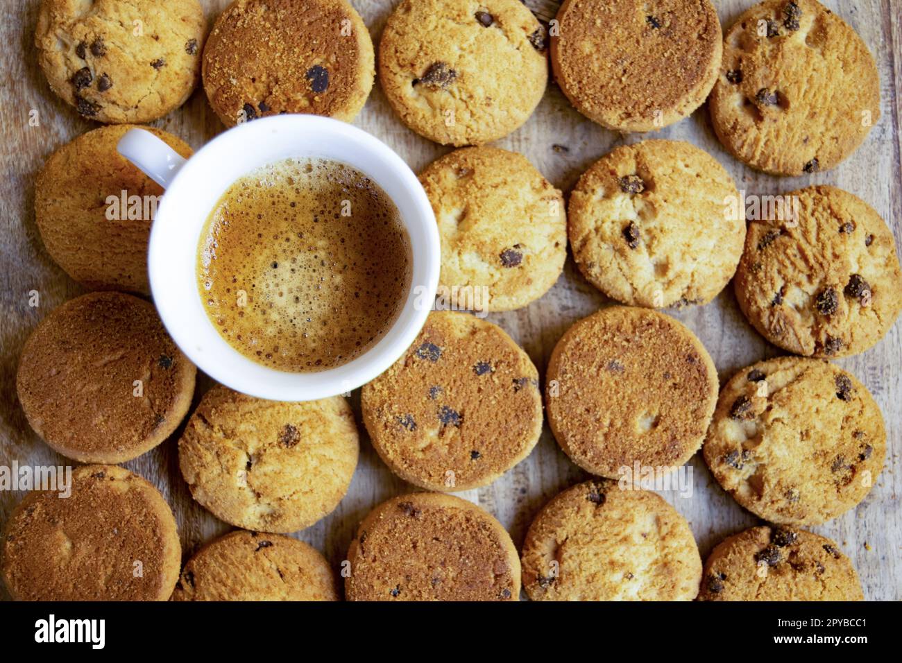creamy short coffee and cookies Stock Photo - Alamy
