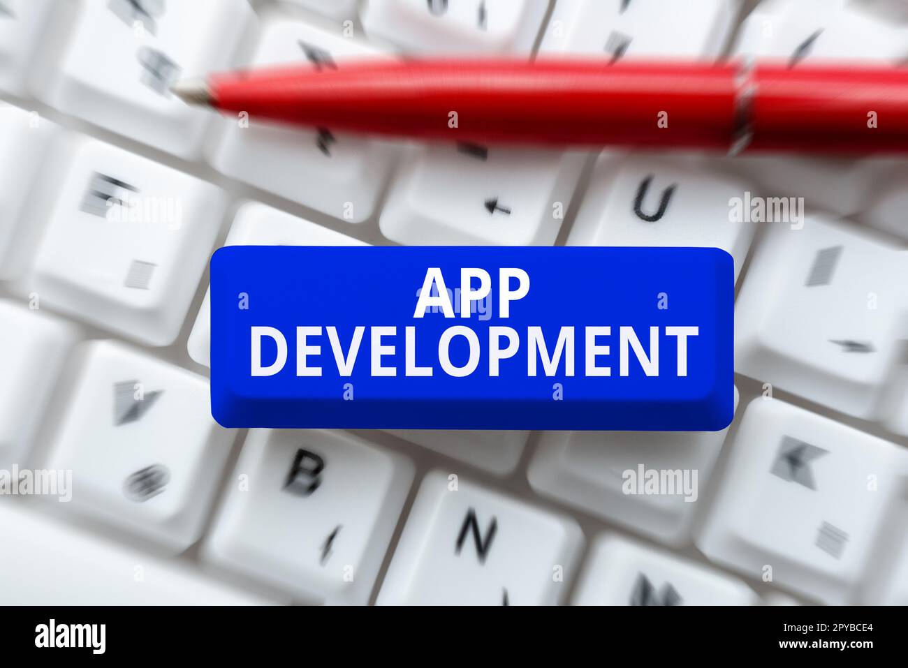Sign displaying App Development. Business showcase Development services for awesome mobile and ...