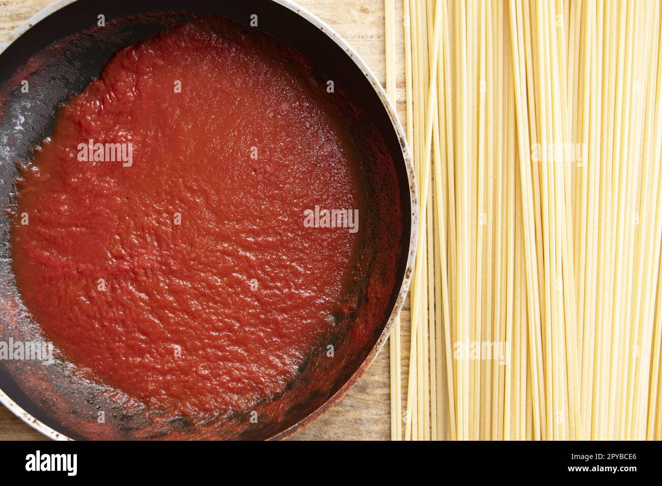 Raw red spaghetti view hi-res stock photography and images - Alamy