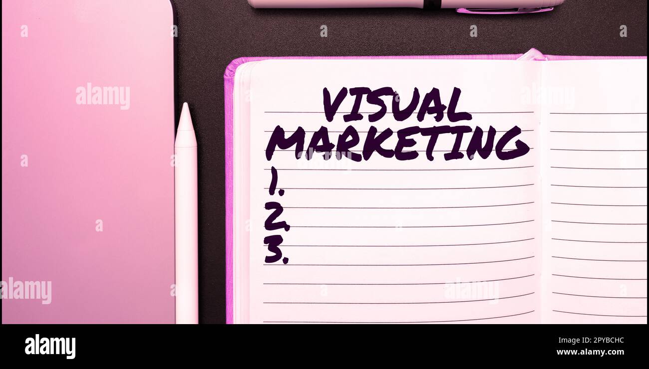 Conceptual display Visual Marketing. Business showcase connecting ...