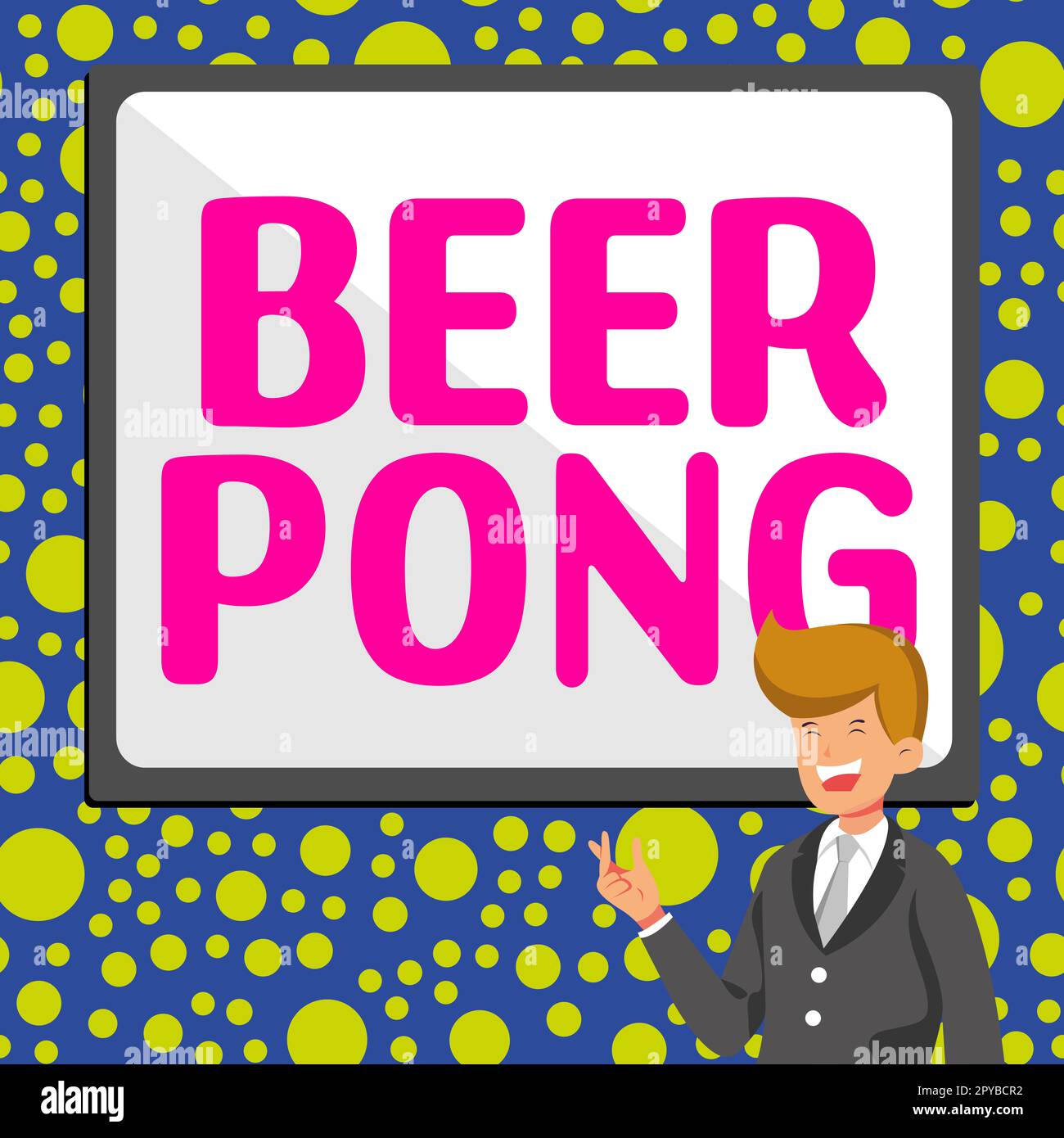 Writing displaying text Beer Pong. Business showcase a game with a set ...