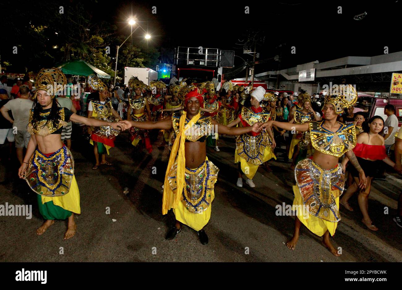 feira de santana, bahia, brazil - april 23, 2023: Afro block parade ...