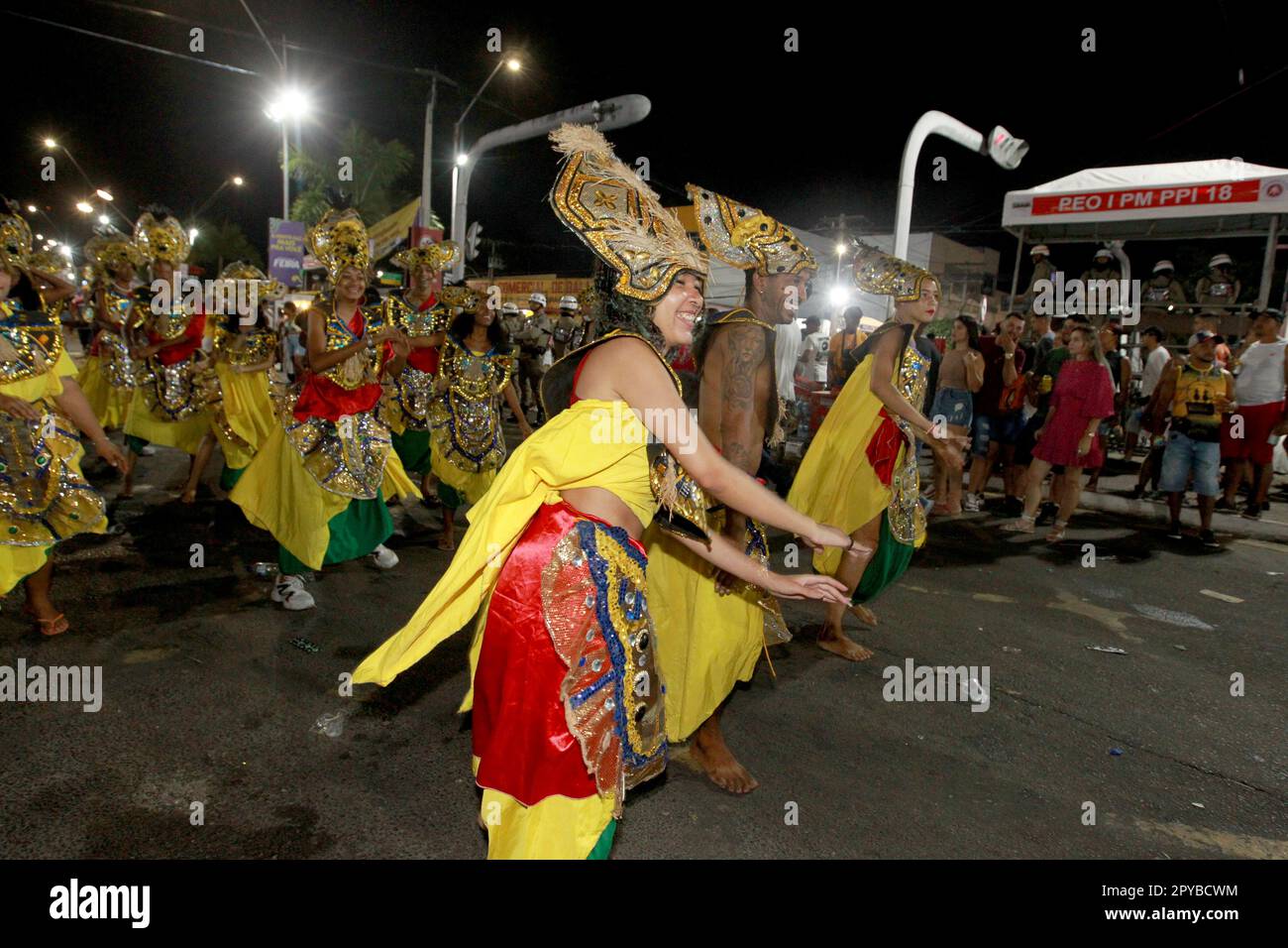 feira de santana, bahia, brazil - april 23, 2023: Afro block parade ...