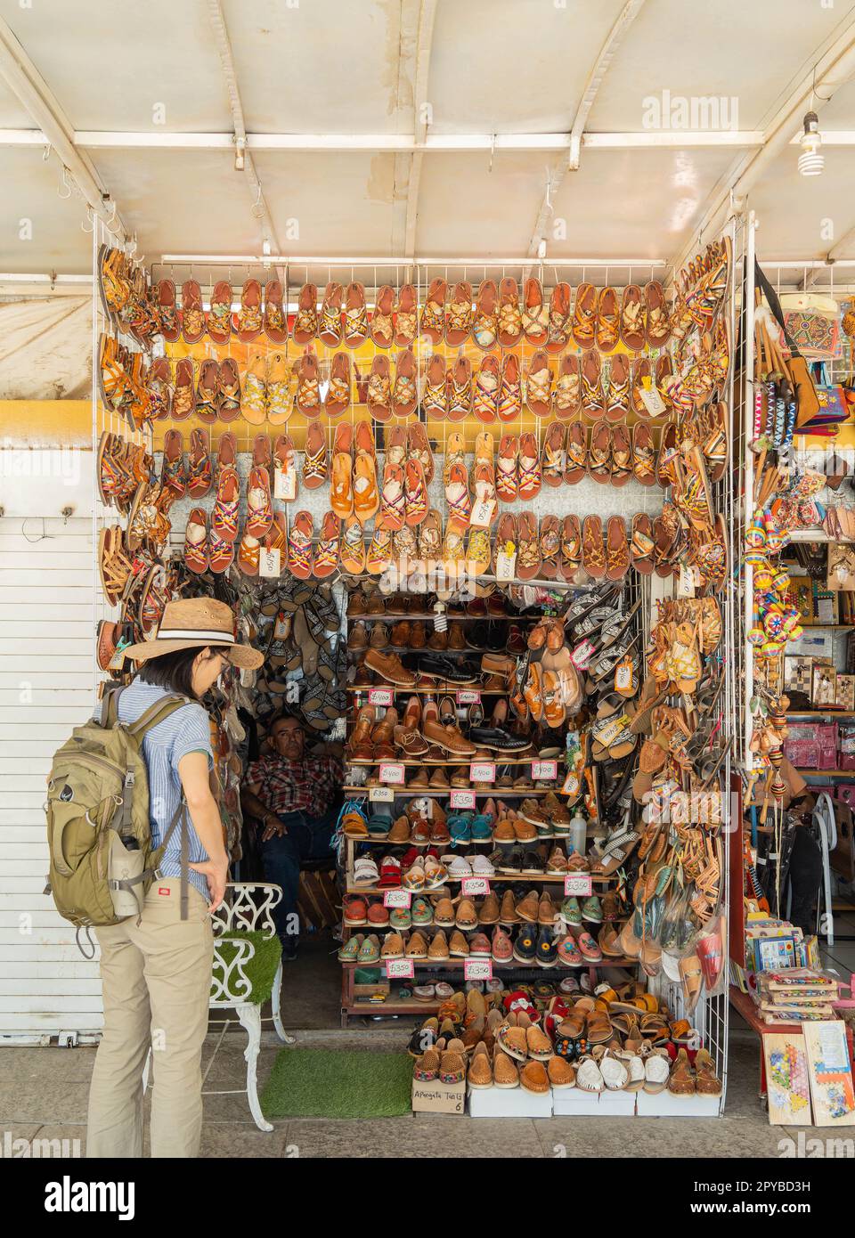 Mexico, APR 28 2023 - Sunny view of a crowd shoes store Stock Photo - Alamy