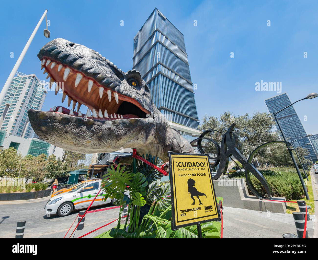 Mexico, APR 27 2023 - Sunny view of the modern building in Andares ...