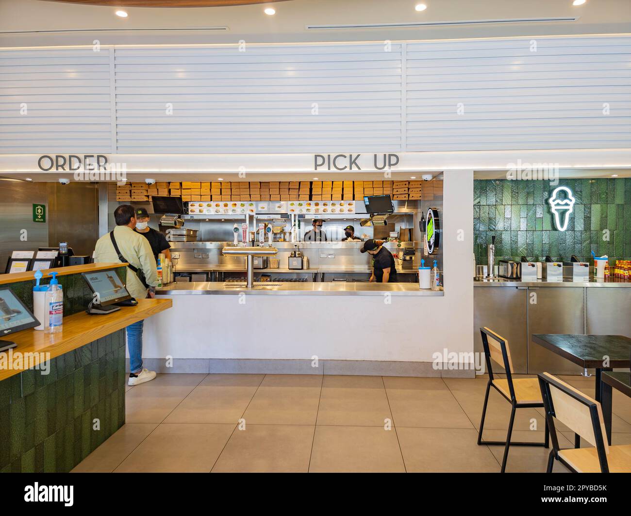 Mexico, APR 27 2023 - Interior view of the Shake Shack Stock Photo - Alamy