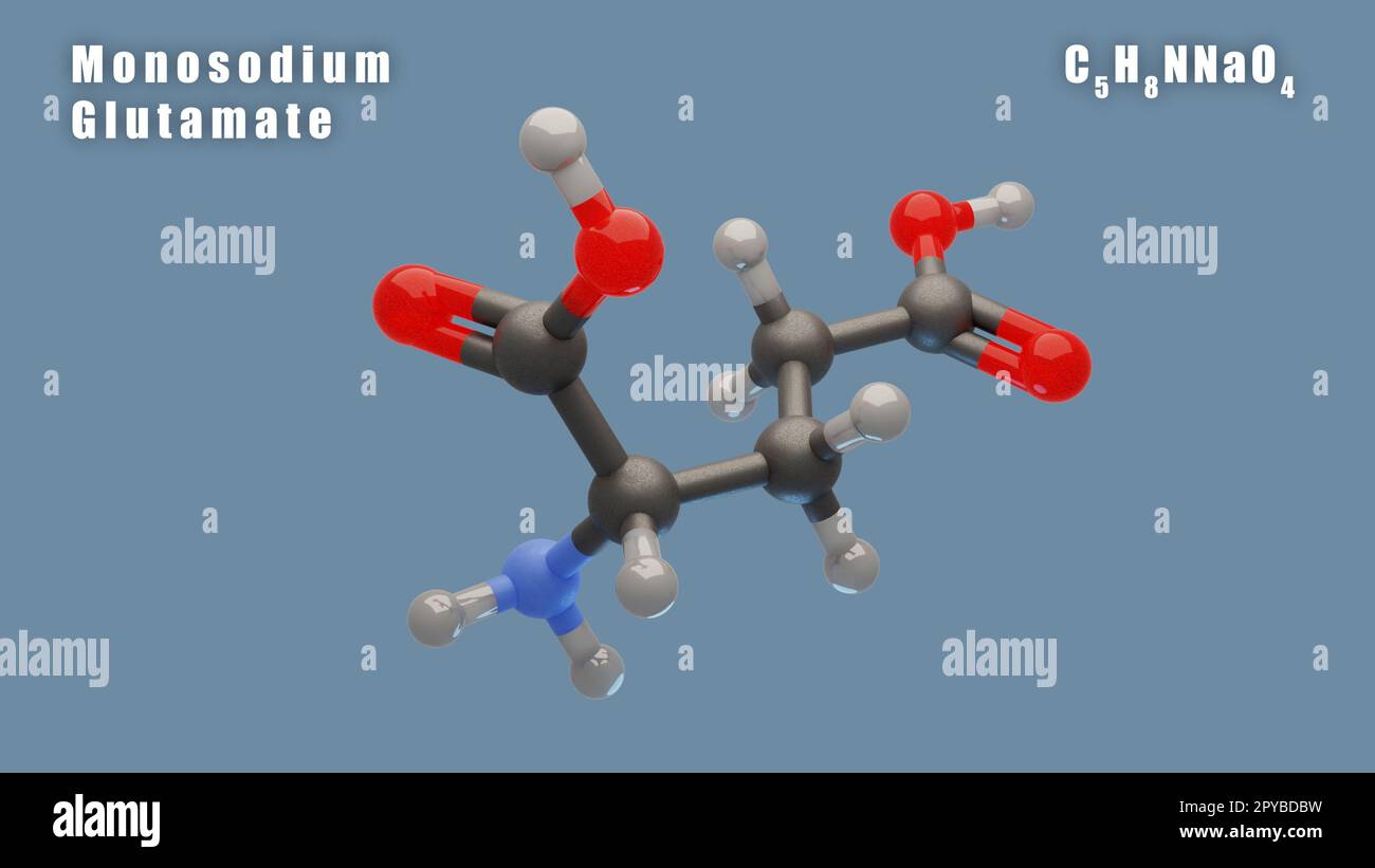 Monosodium Glutamate of C5H8NNaO4 3D Conformer Food additive E621 MSG ...