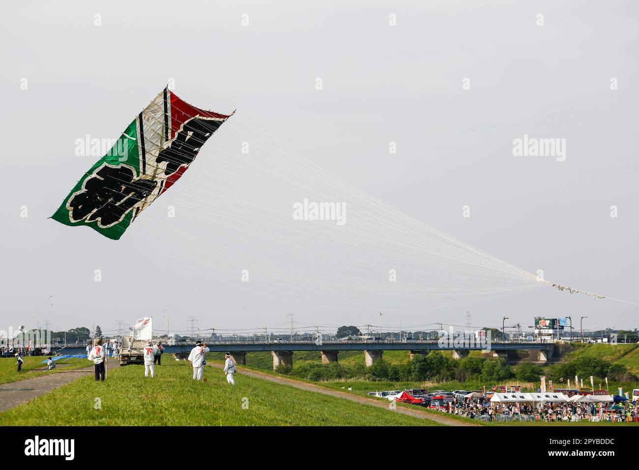May 3, 2023, Saitama, Japan: A giant kite soars during the Giant Kite ...