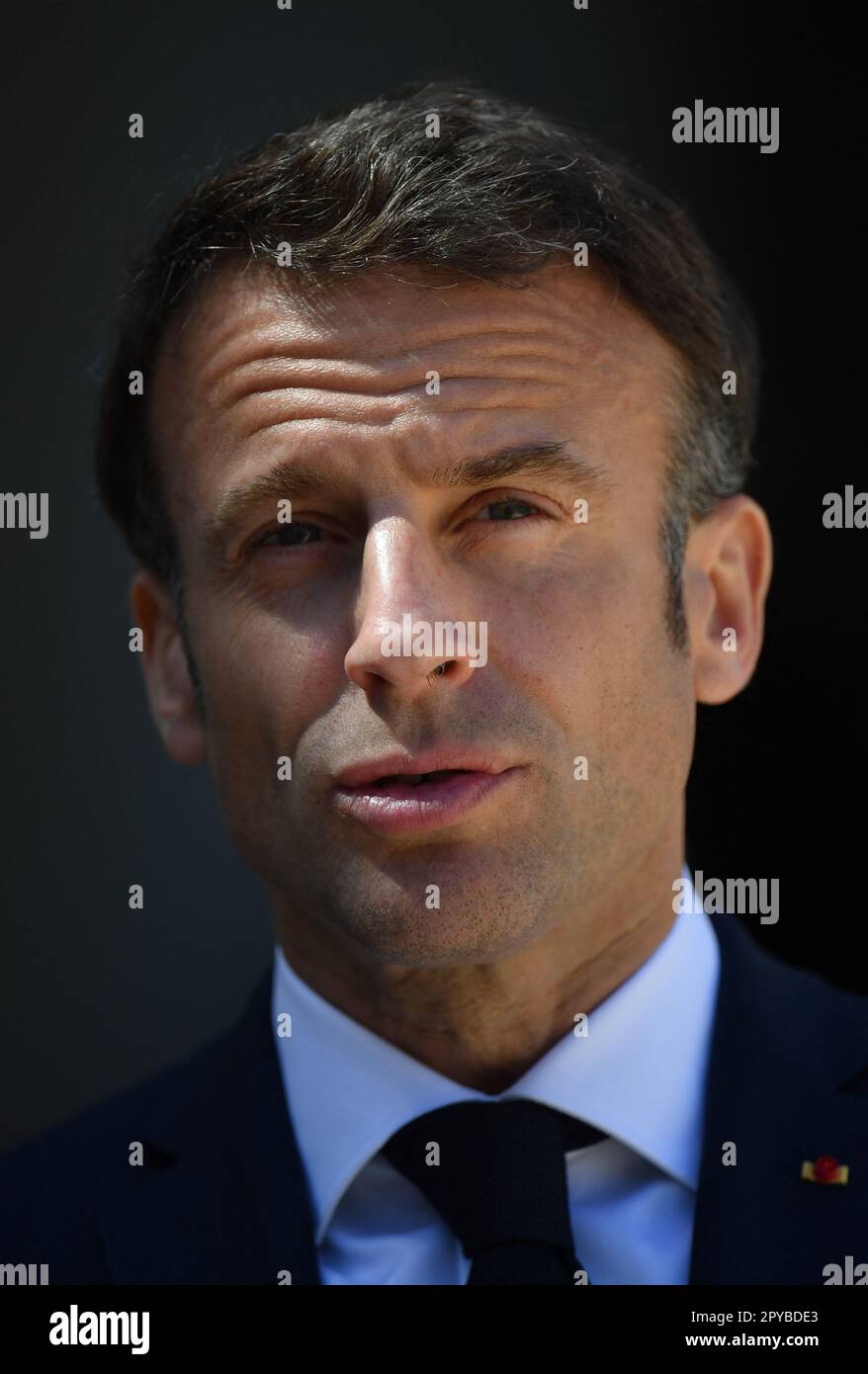 Paris, France. 03rd May, 2023. French President Emmanuel Macron meets ...