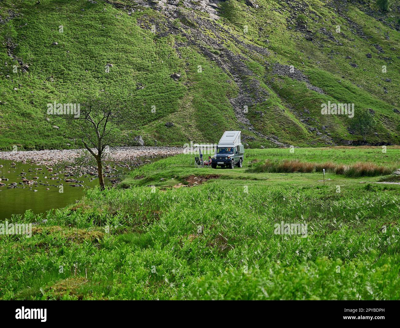 landscape of the iconic glen etive in the scottish highlands, know from ...
