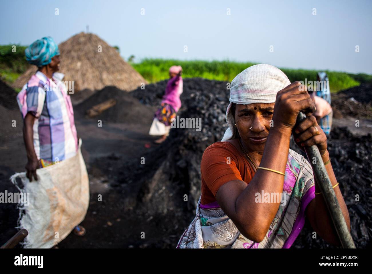 Women work in Carbon Cave in Trichy, india Stock Photo - Alamy