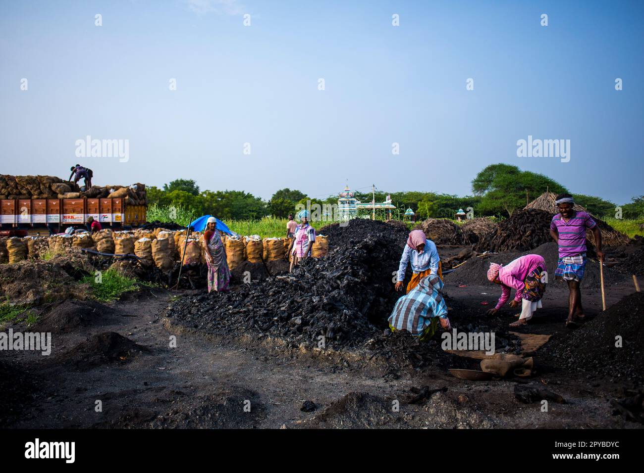 Women work in Carbon Cave in Trichy, india Stock Photo - Alamy