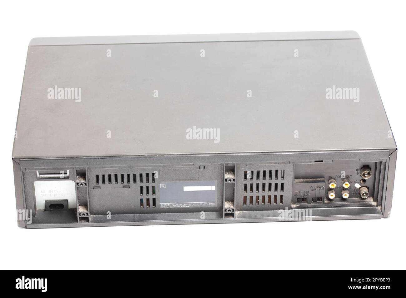 Old video cassette recorder, isolated on white background Stock Photo ...