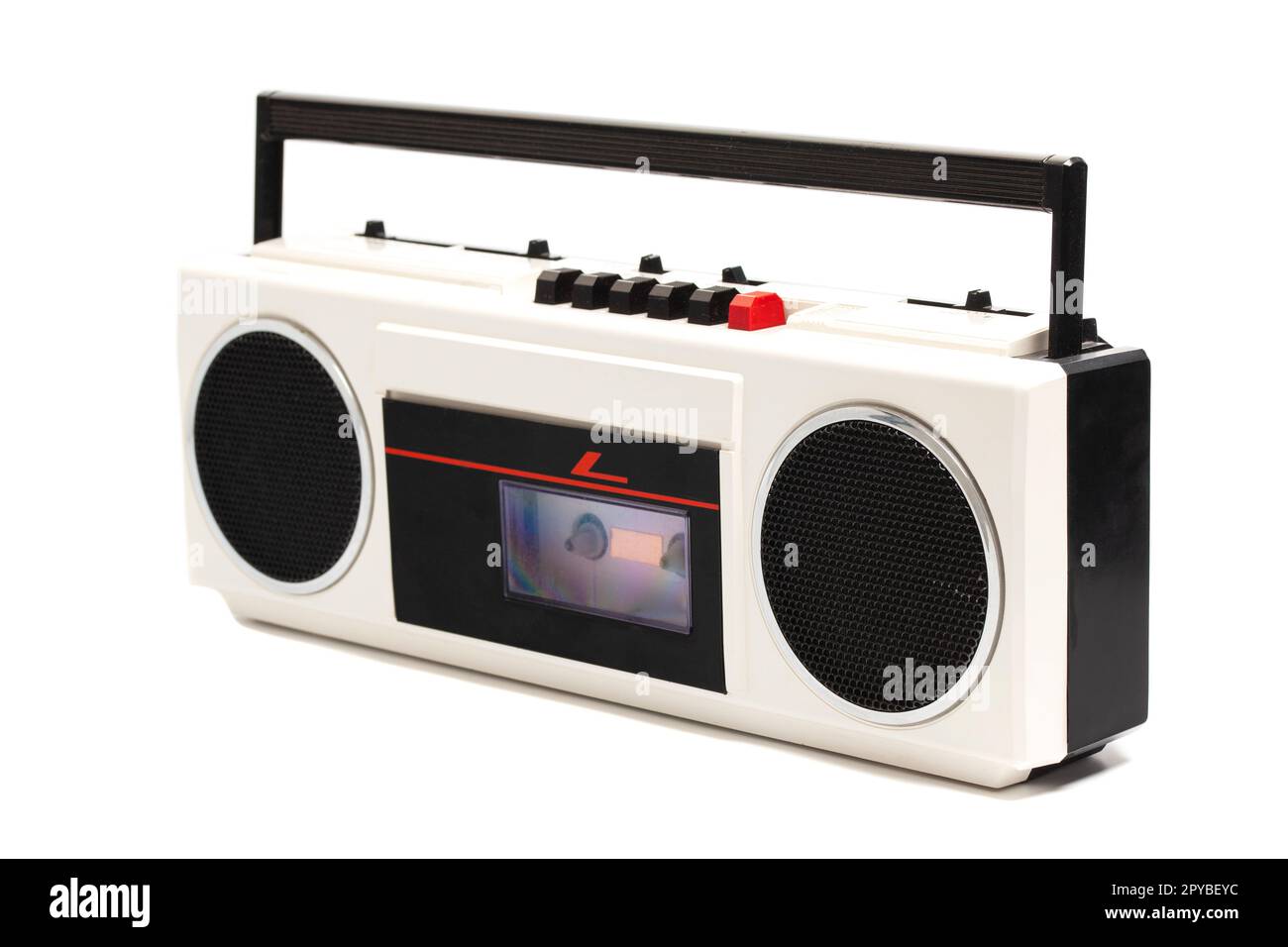 retro portable stereo cassette recorder from 80s Stock Photo - Alamy