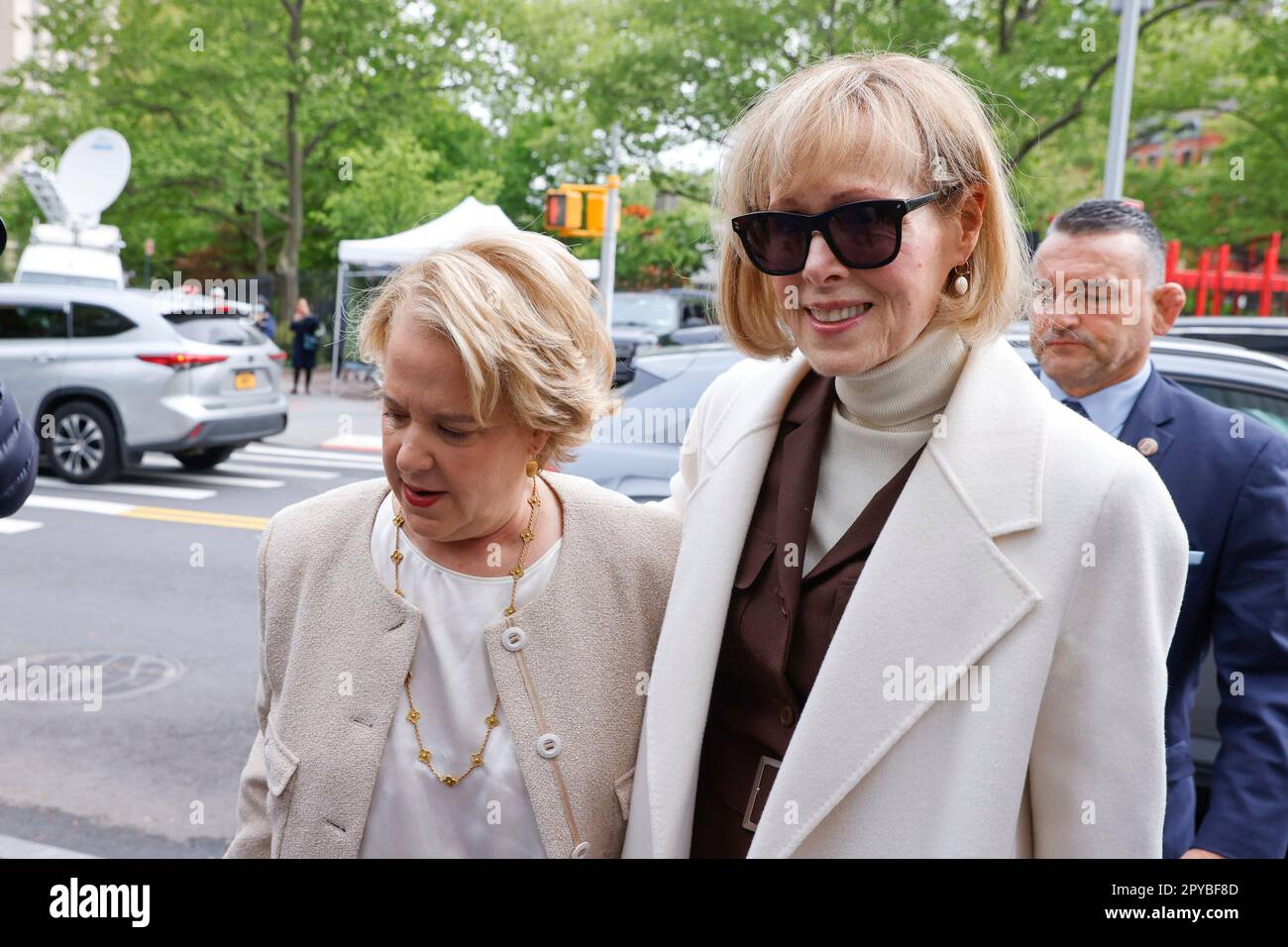 E. Jean Carroll arrives at federal court in New York, Wednesday, May 3 ...