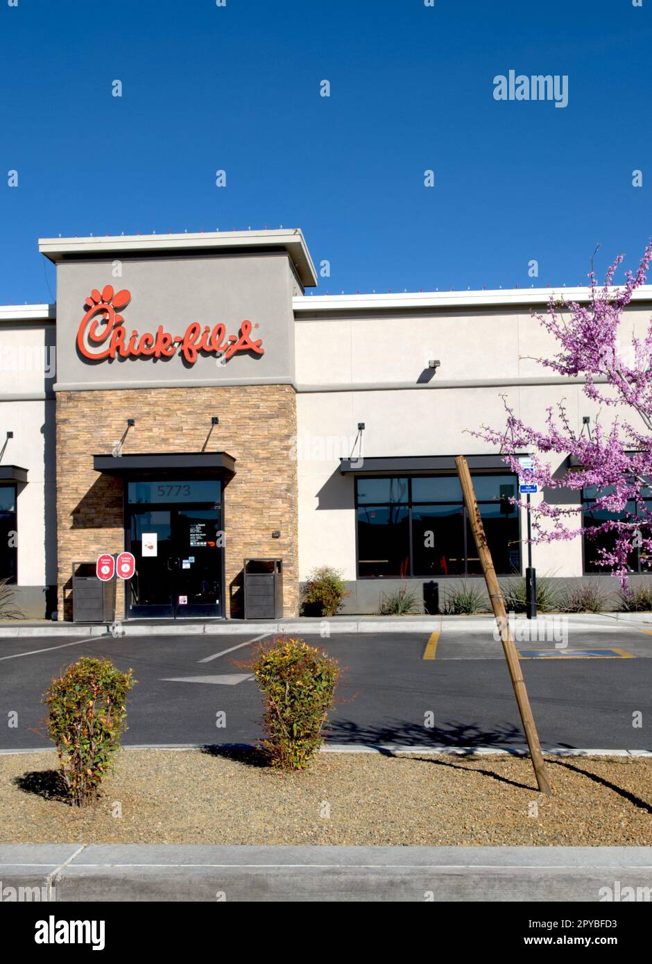 Chick fil a Restaurant building storefront at Prescott, Arizona USA ...