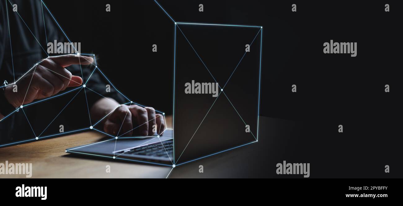 Digital technology development concept. AI computer technology. Big ...