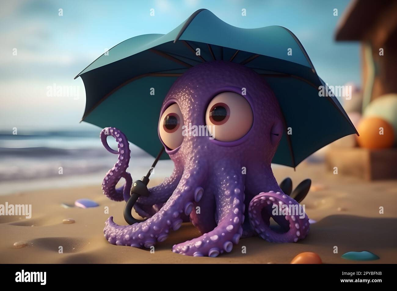 3d Octopus Cartoon