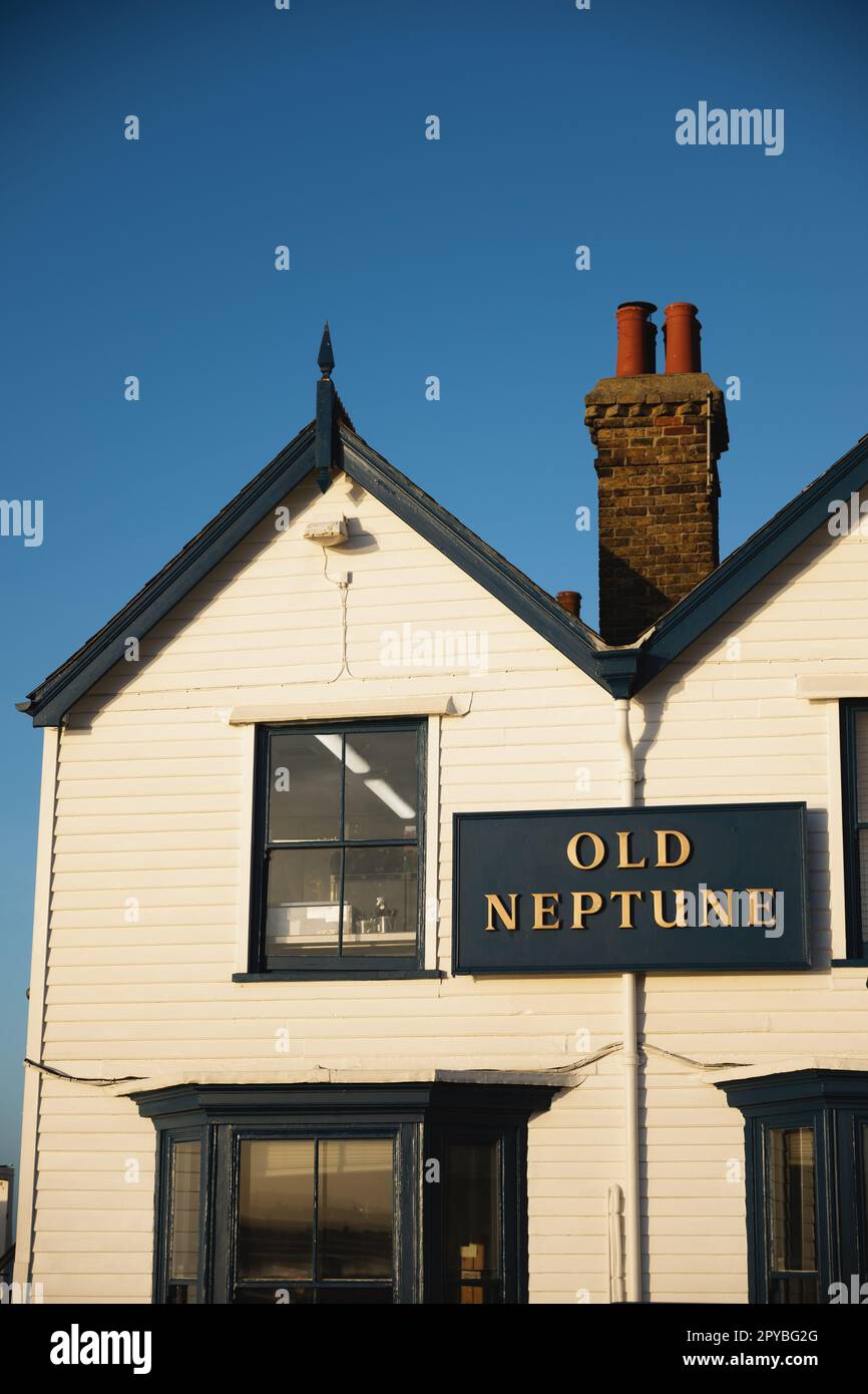Old Neptune pub on the 6th October 2022 at Whitstable Beach in ...