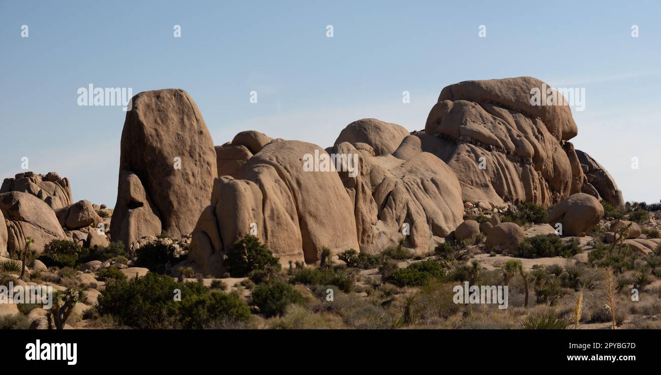 Joshua Tree NP, California, USA - December 1, 2021: Rock formations ...