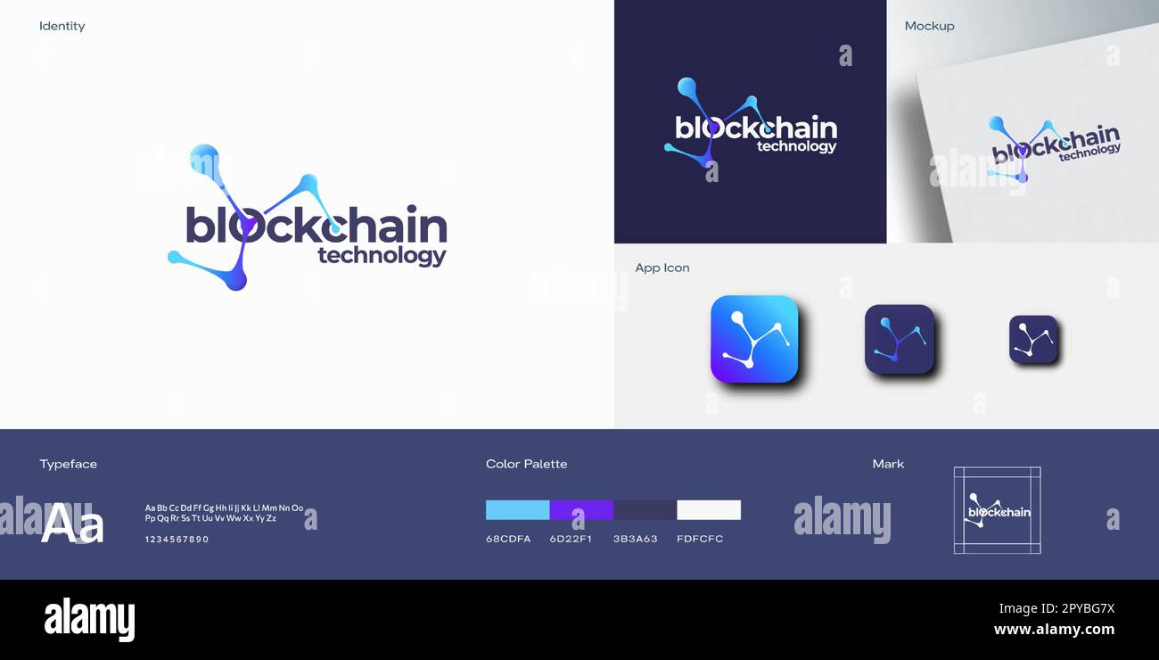 Blockchain Technology Absrtract Vector Sign, Symbol Logo Template ...